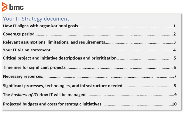 8 Components of A Great IT Strategy – BMC Software | Blogs