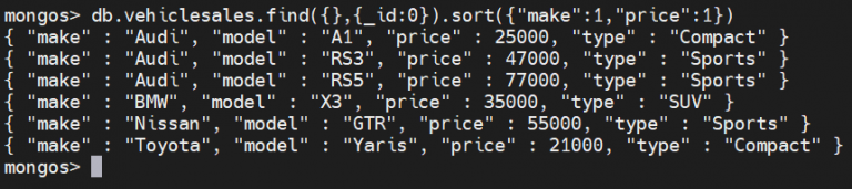 Mongodb Sorting Sort Method And Examples Bmc Software Blogs