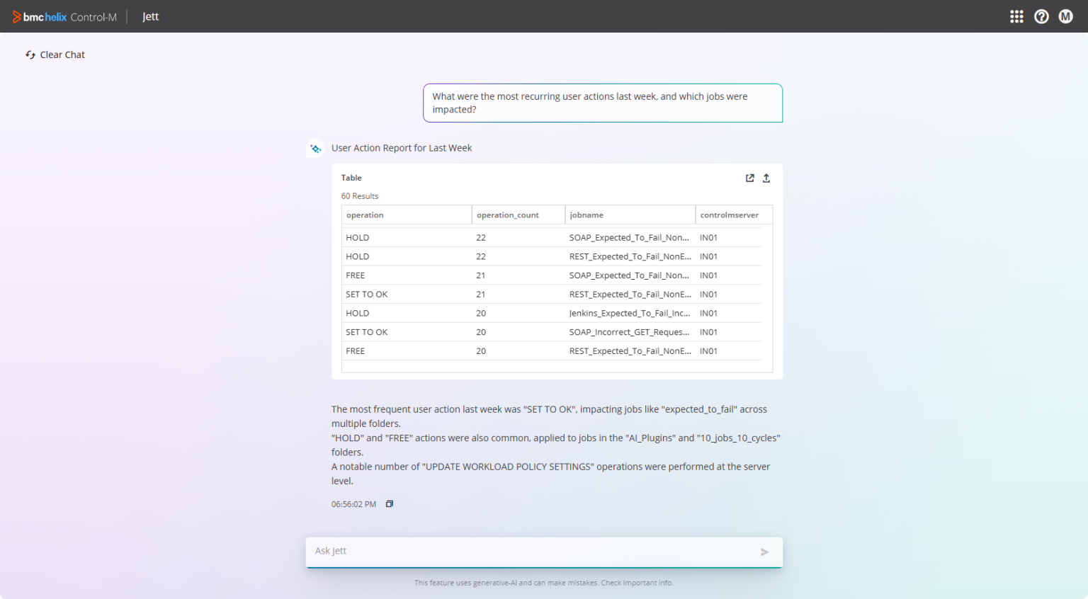 Introducing Control-M SaaS’s New GenAI Advisor, Jett – BMC Software | Blogs