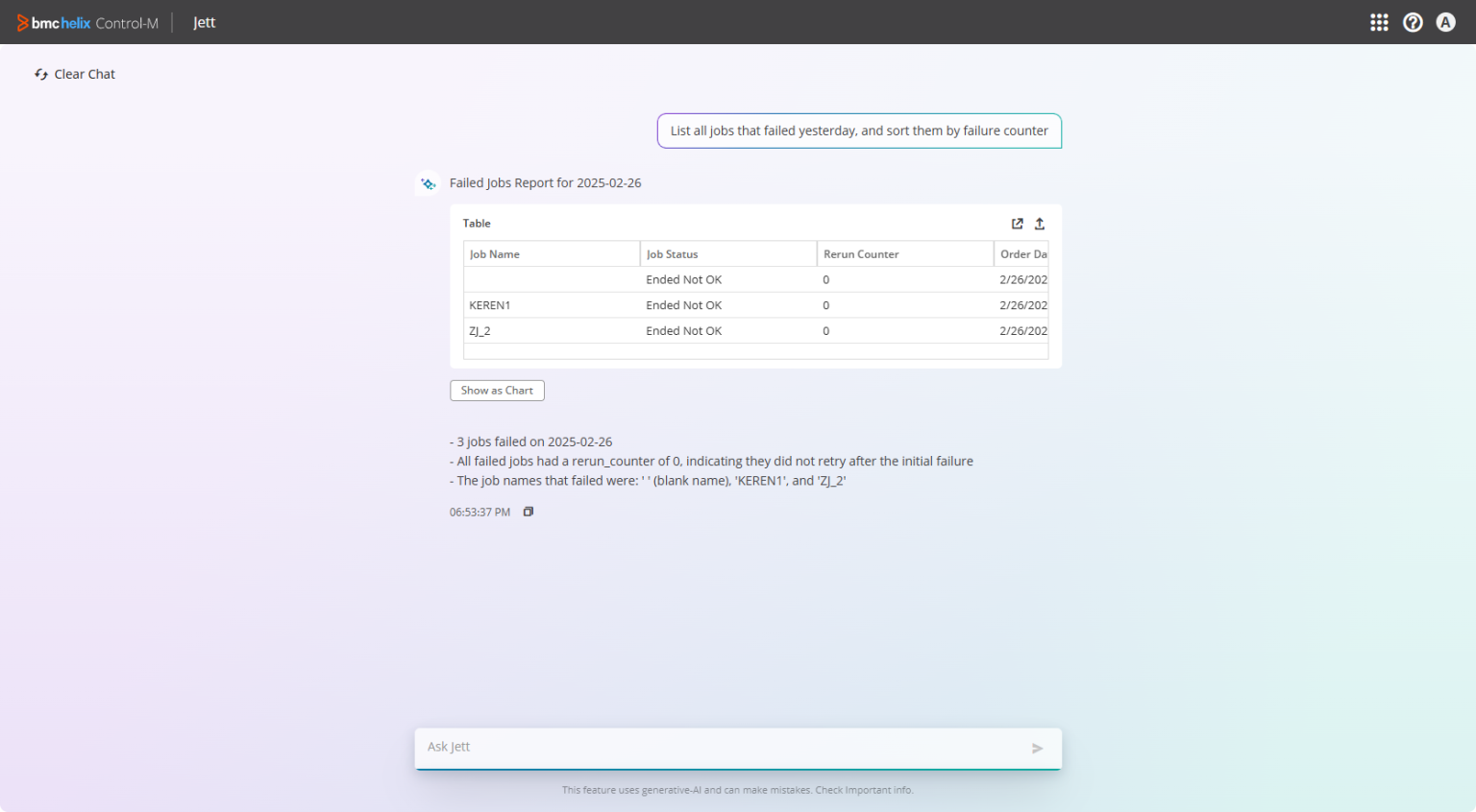 Introducing Control-M SaaS’s New GenAI Advisor, Jett – BMC Software | Blogs